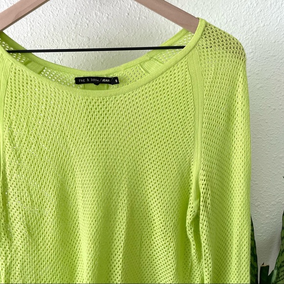 rag & bone | Tops | Rag Bone Neon Green Mesh Top | Poshmark